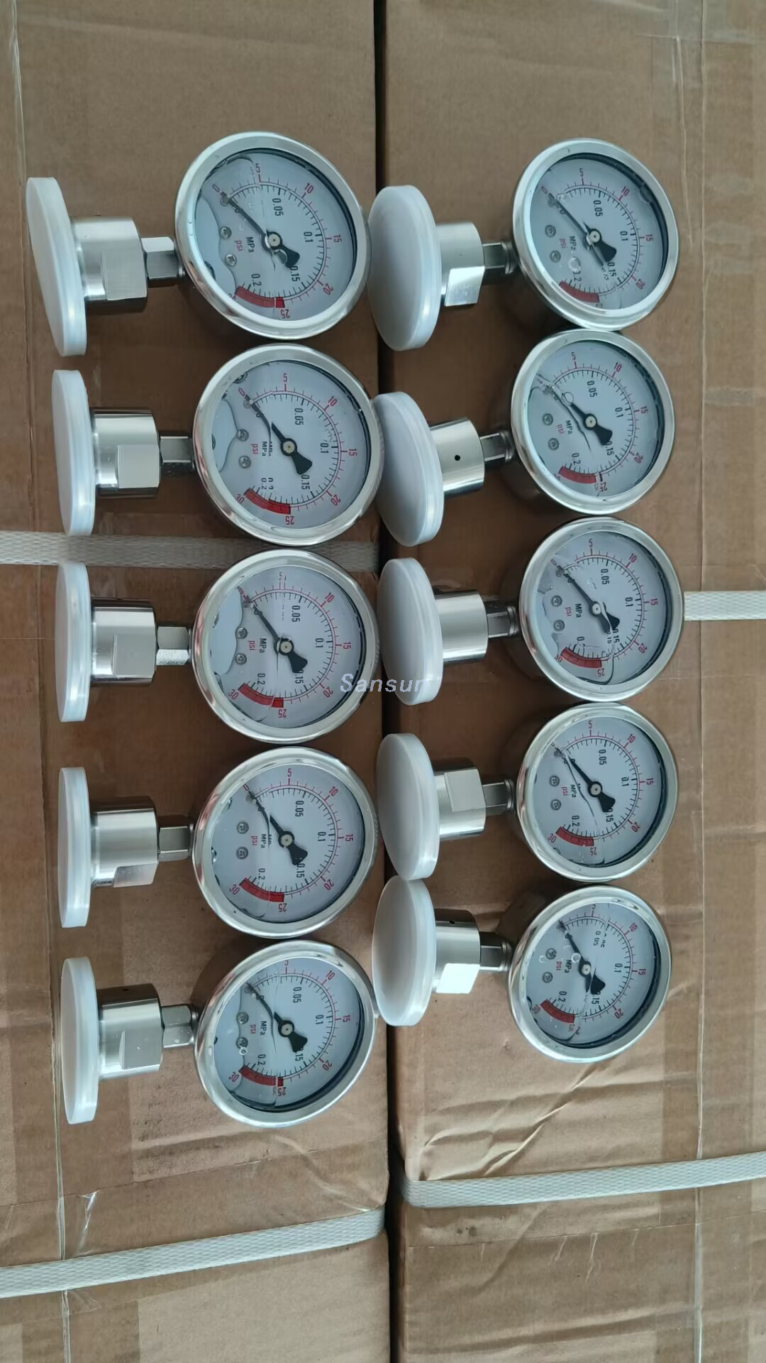 Stainless Steel Tri Clamp End Diaphragm Pressure Gauge 0-30psi from ...