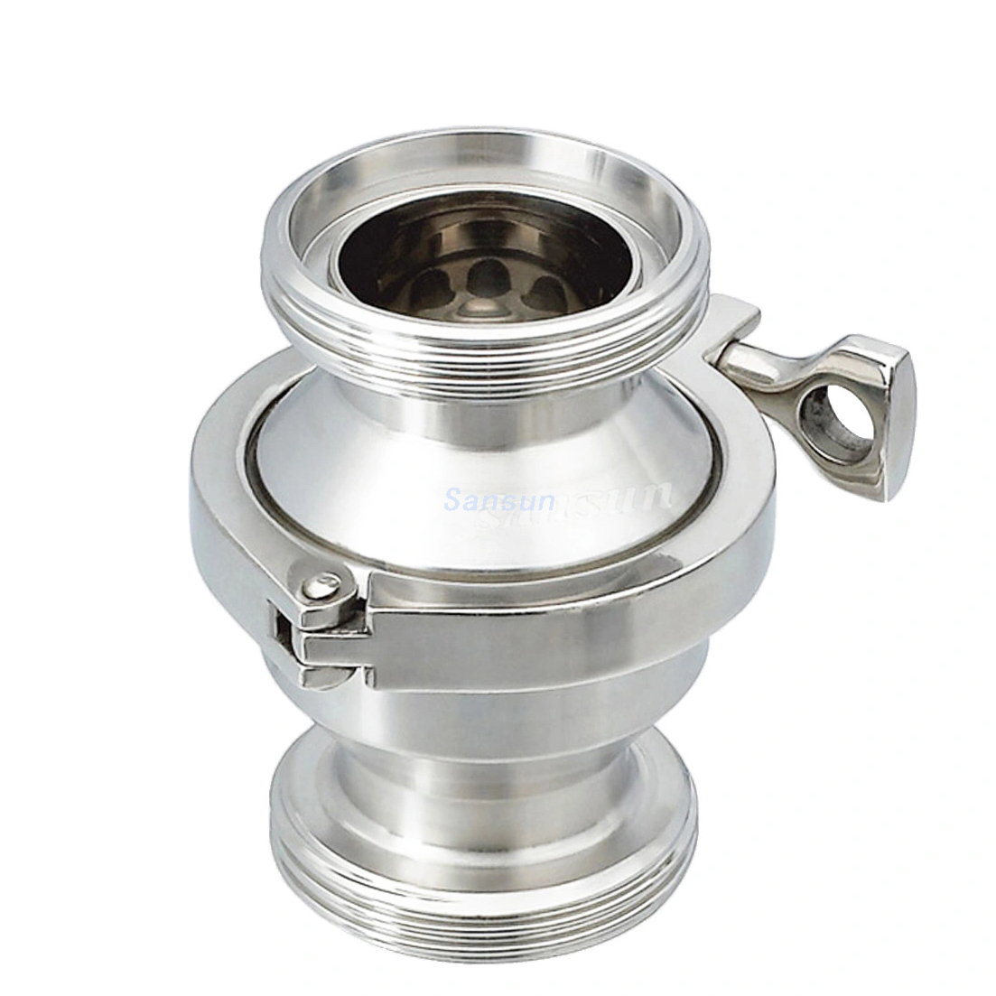 SS Sanitary Threaded Inline Check Valve BSP Male check valve from China ...