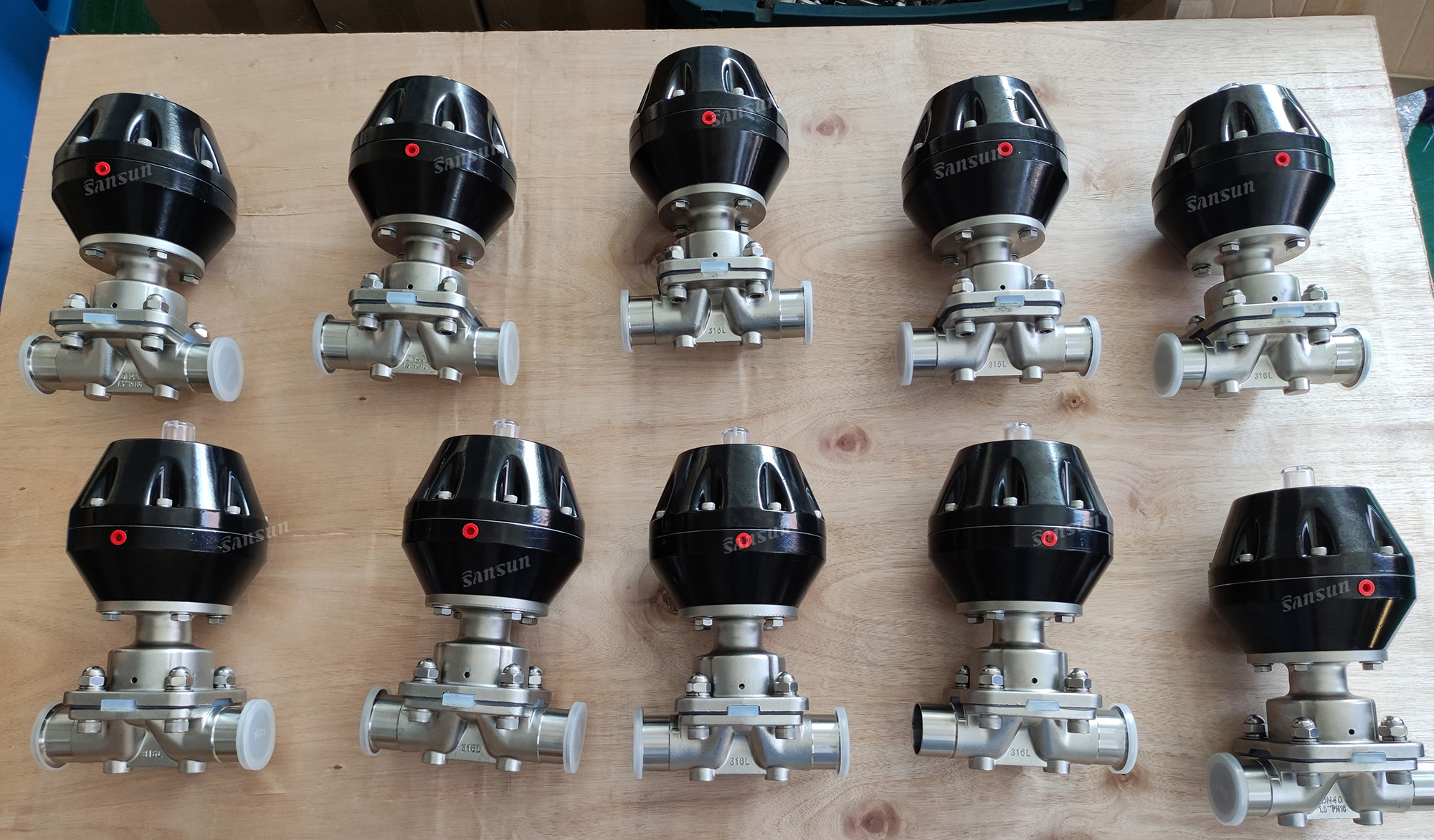 Hygienic Air Operated Auto Diaphragm Valve with Plastic Pneumatic ...