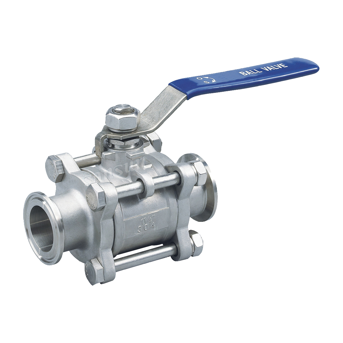 Sanitary 3 Piece Full Port Encapsulated Tri Clamp Ball Valve from China ...
