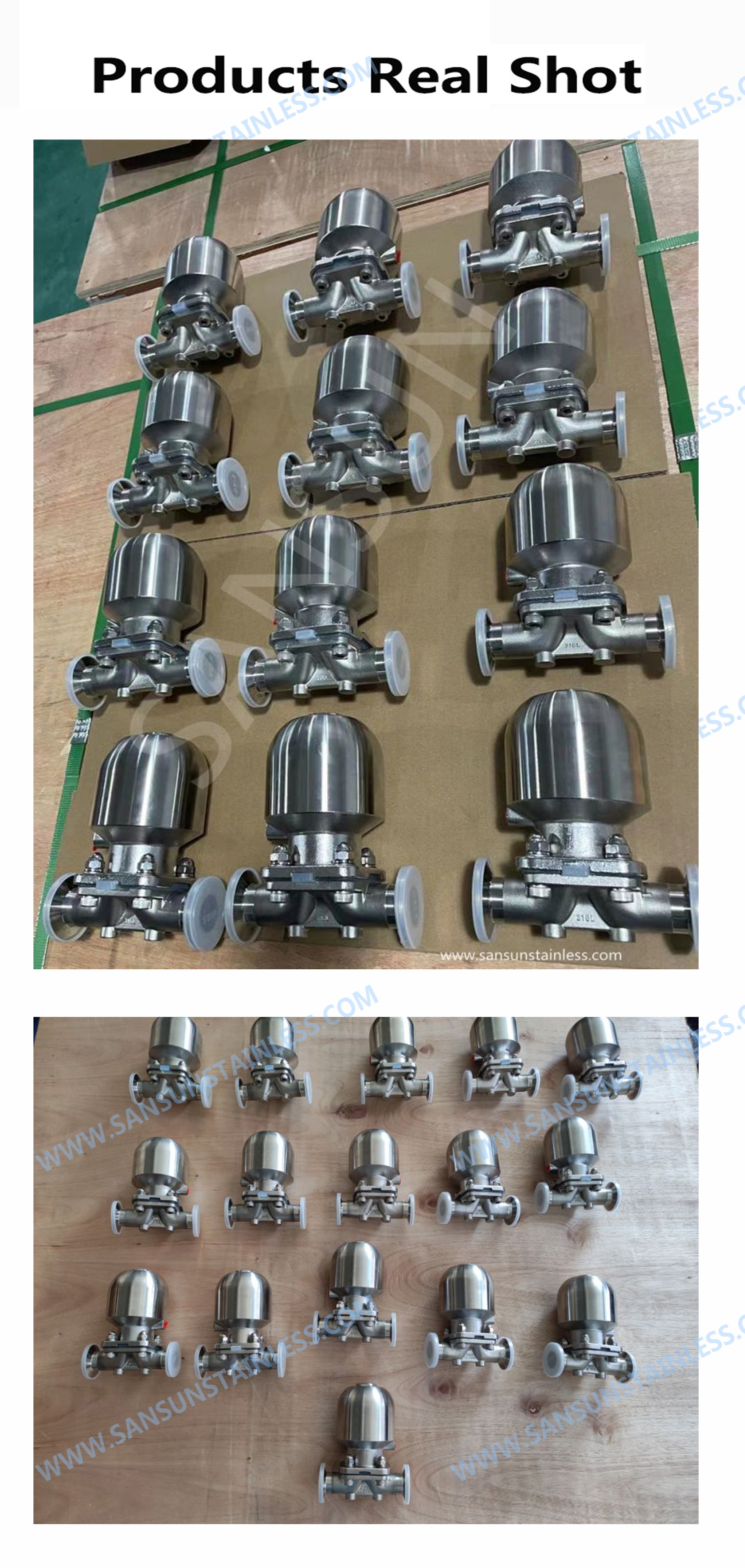 Sanitary Stainless Steel Pneumatic Diaphragm Valve With Tri-clamp Dn15