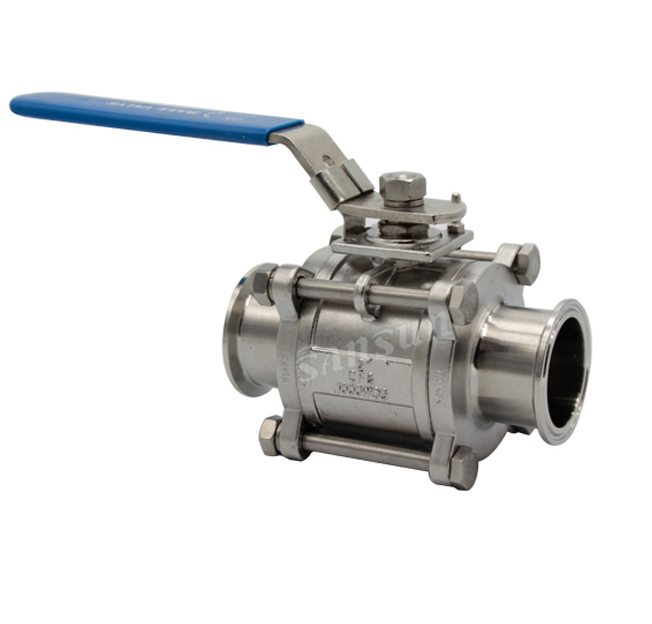 Sanitary 3 Piece Full Port Encapsulated Tri Clamp Ball Valve from China ...
