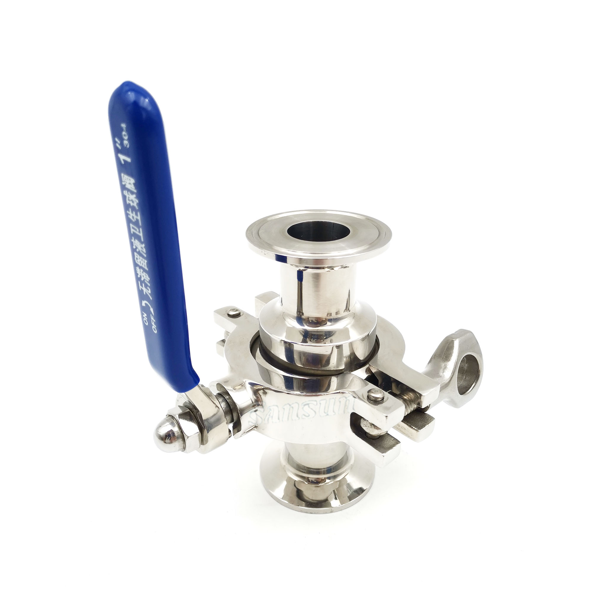 Stainless Steel Manual Type non-retention tri cover TC clamp ball valve ...